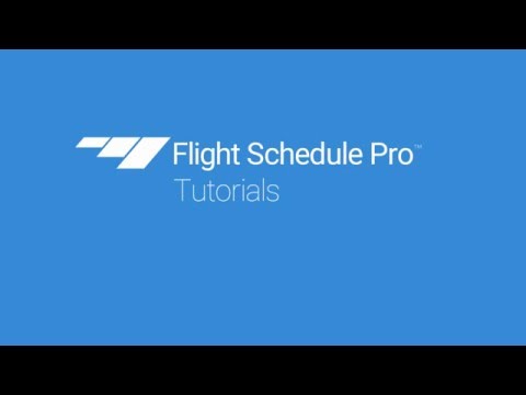 Getting Around the Schedule on Flight Schedule Pro v4