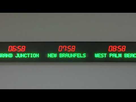 BRG Precision Product's 7710E-R18G - 5 Zone, Programmable Time Zone Clock Display