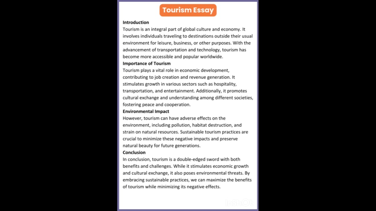 essay on tourism ||tourism essay in english|| #tourism #tour #terrorism #viral #pw #trending