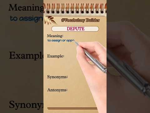 meaning of depute | Depute meaning #shorts #vocabulary #vocabularywords #vocab #english #yt