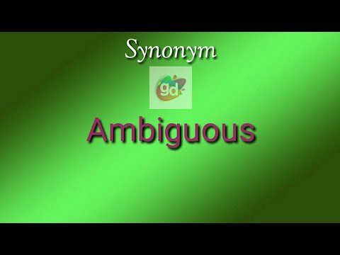 Ambiguous Synonym with Meaning||Googul Dictionary||