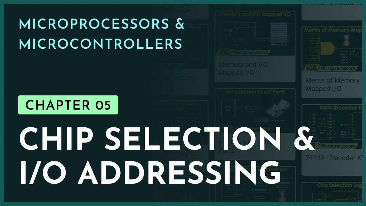 Chip Selection & Addressing of I/O Ports | Chapter 5 | Microprocessors & Microcontrollers