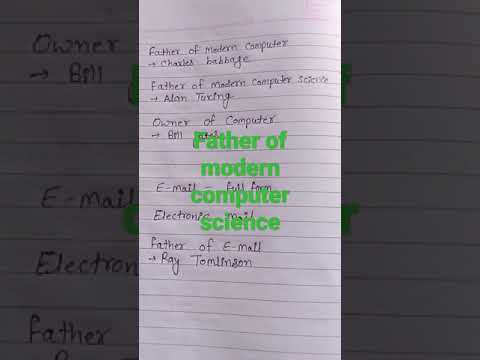 Father of modern computer science