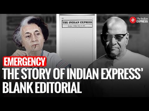 A Blank Editorial: Indian Expressโ Bold Protest During Emergency