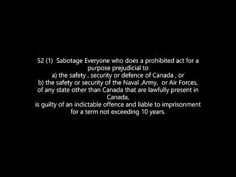 Sabotage : Criminal Code of Canada