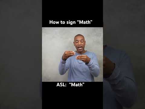 How to sign “Math” in ASL