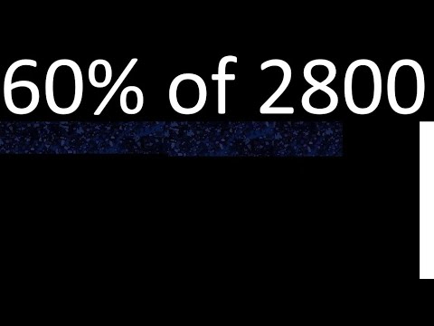 60% of 2800 , percentage of a number . 60 percent of 2800 . procedure