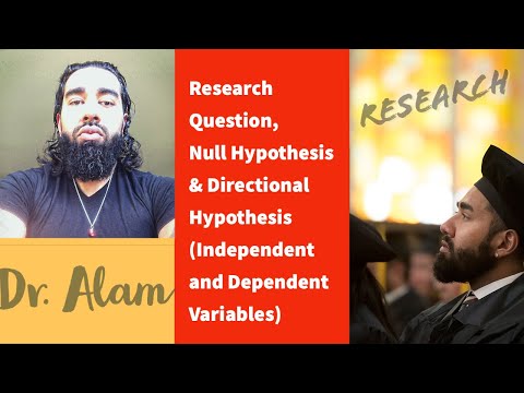 Research Question, Null Hypothesis & Directional Hypothesis (Independent and Dependent Variables)