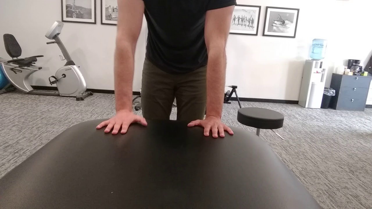 Table top wrist flexor stretch