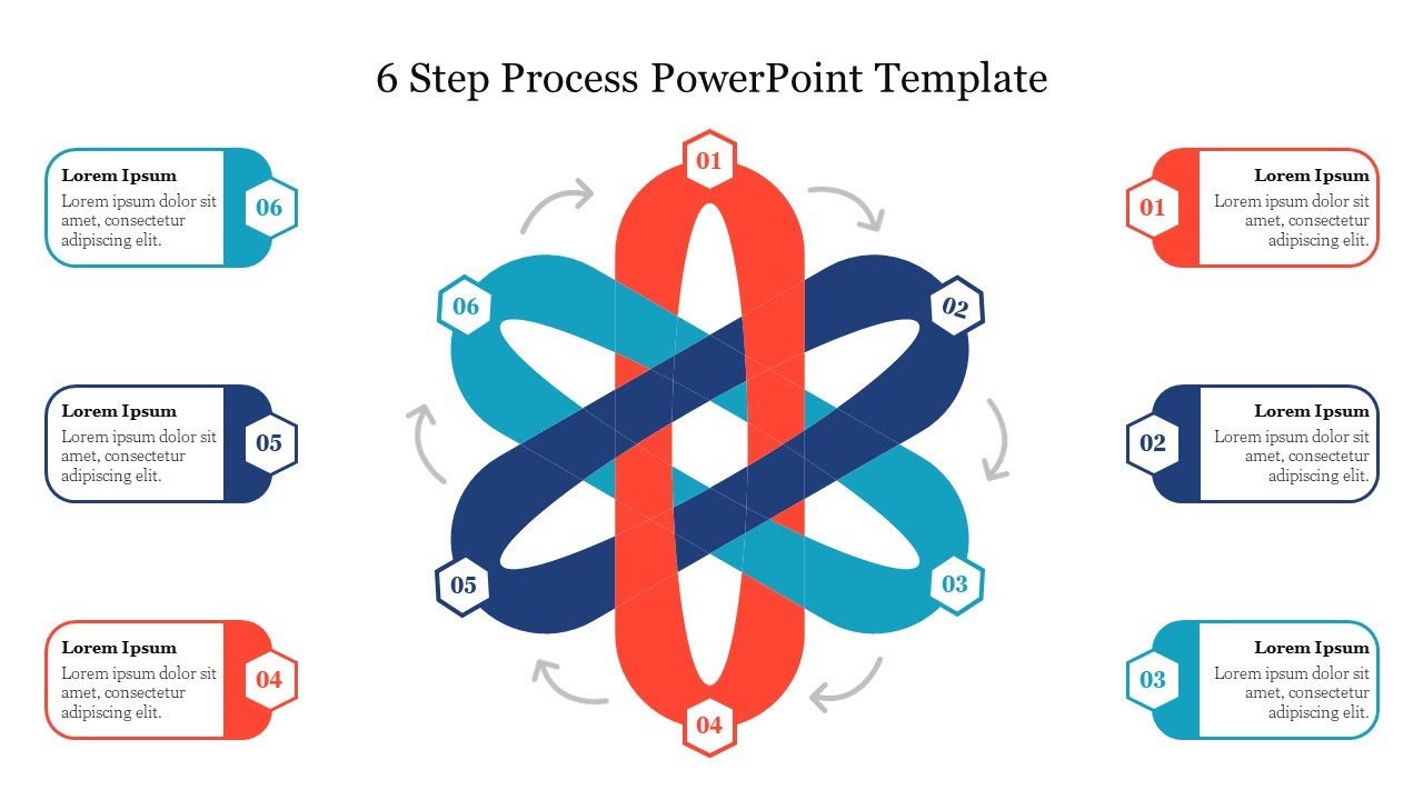 How To Create 6 Step Process PowerPoint Template