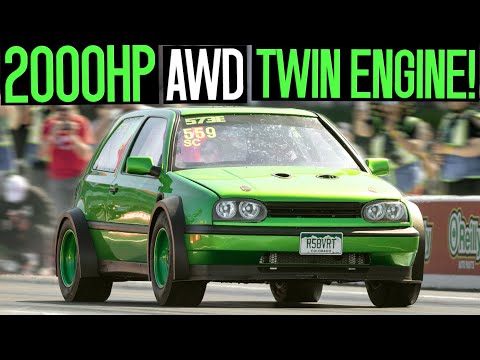Twin-Engine VW Golf Wreaks Havoc at Texas Drag Racing Event With 2,000 ...