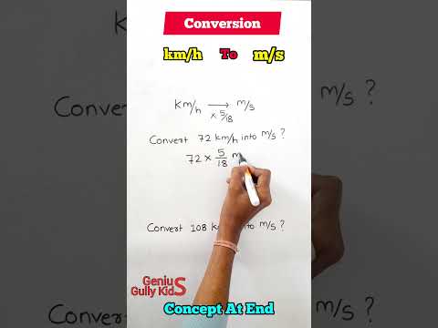 How Convert Km/h to m/s |Conversion Of Speed | Convert km/h to m/s #mathstrick #maths #shorts