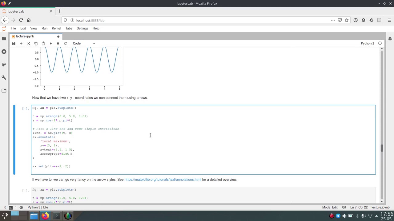 Scipy 2020 - 6.5 - Plotting with Matplotlib - Annotations