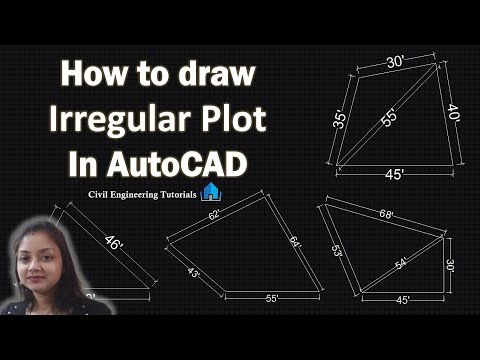شرح How to draw Irregular Plot Area in AutoCAD || Irregular Plot Design ...