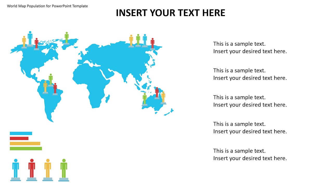World Map Population for PowerPoint Template
