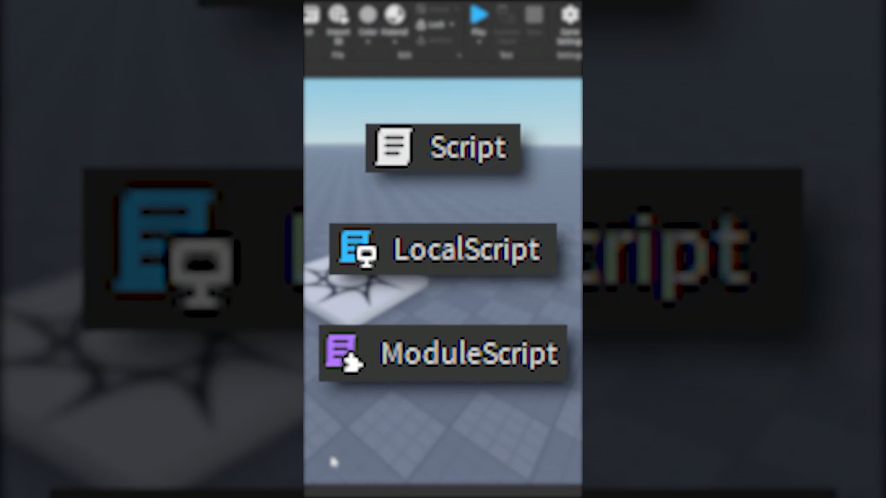 Scripts, Localscripts, and Modulescripts explained in under a MINUTE | Roblox Studio #roblox #lua
