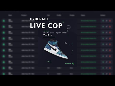 Undefeated AJ1 Tie-Dye Drop(CyberAIO Live Cop)