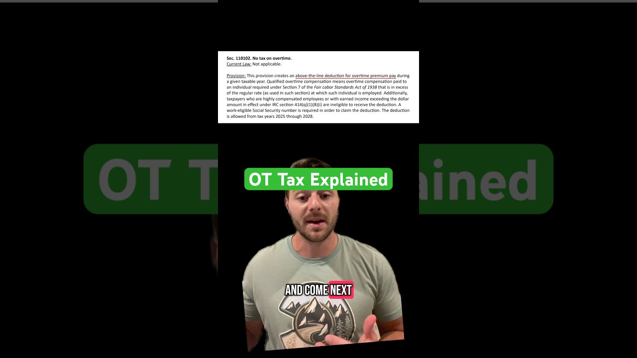 No tax on OT explained better with a case study #overtime #taxes #usa #education