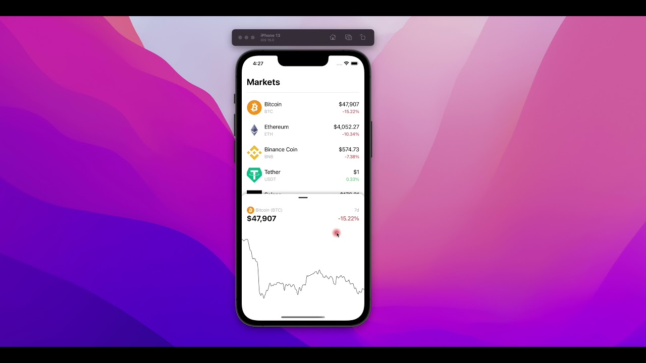 Crypto Tracker app (Made using React Native)