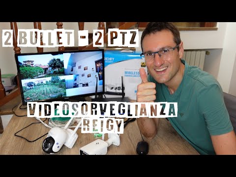 Recensione kit videosorveglianza wifi Amazon Reigy NVR HDD 2 telecamere PTZ motorizzate e 2 bullet