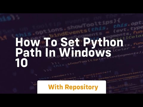 how to set python path in windows 10