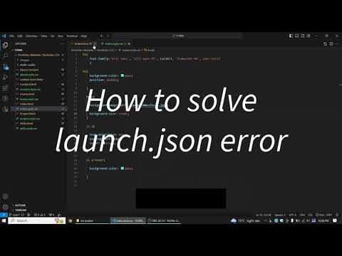 Solution of Launch.json error in vs code