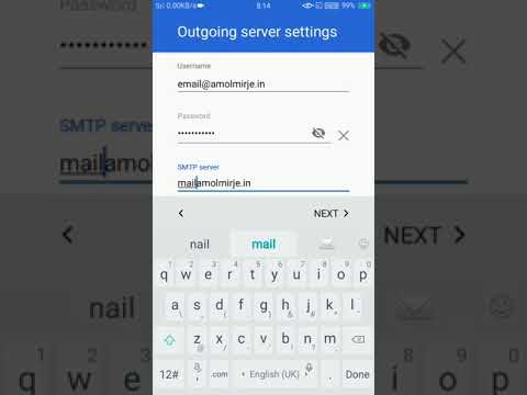 Mobile Email Configuration - mail settings