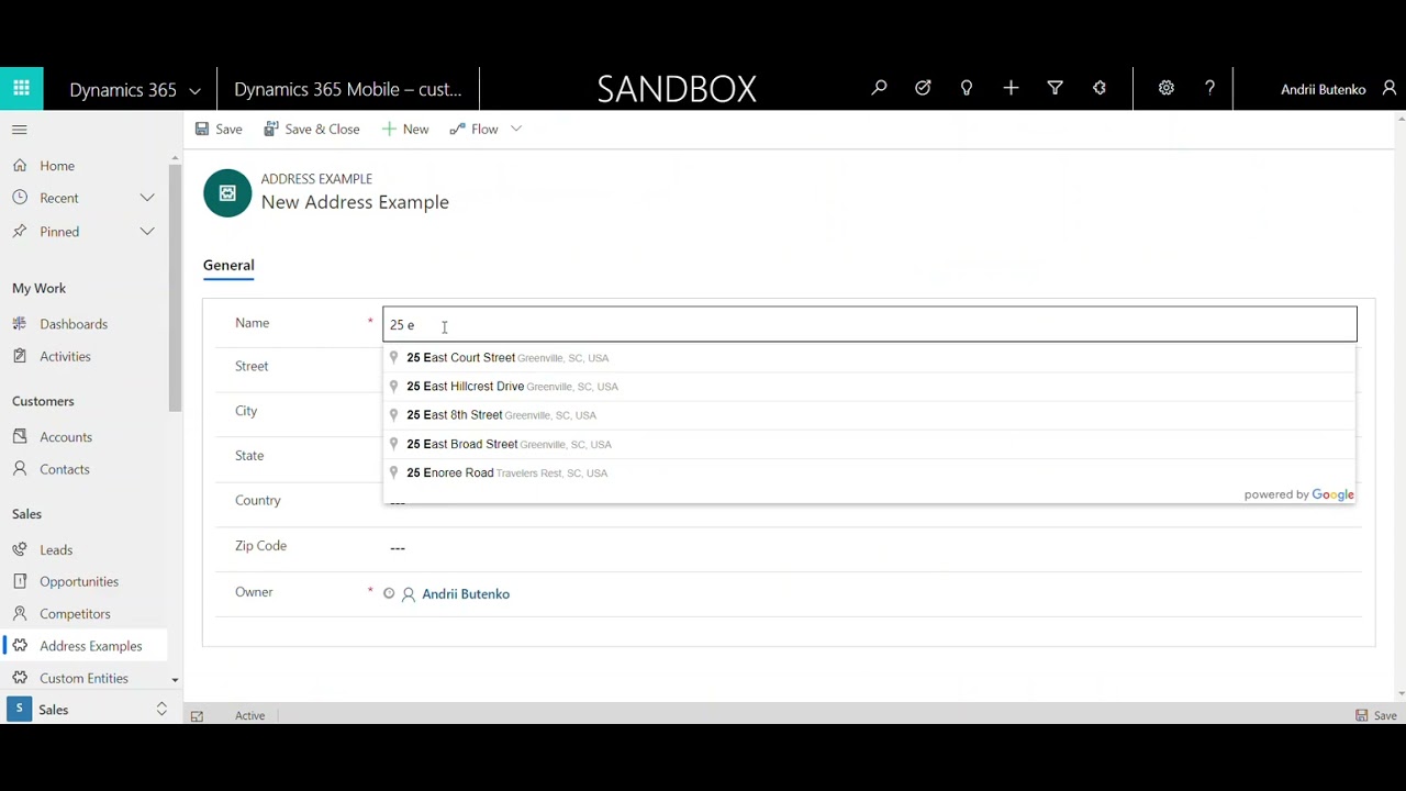 Address Autocomplete