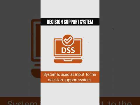 DSS- Decision Support System #dss #supportsystem #decisionsupportsystem