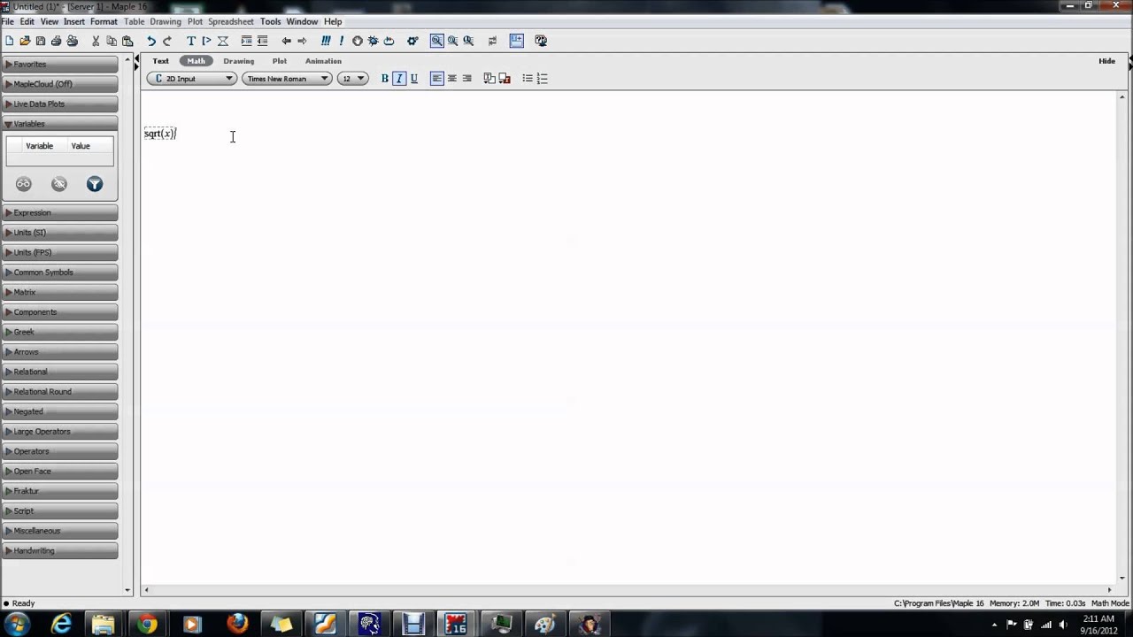 Maple 16 Tutorial: Common Mistakes