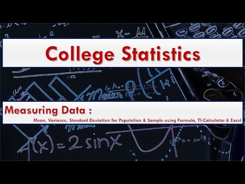 Find Mean, Variance, Standard Deviation for Population and Sample Using Formula, Calculator, Excel