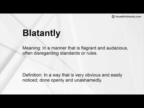 Blatantly Meaning