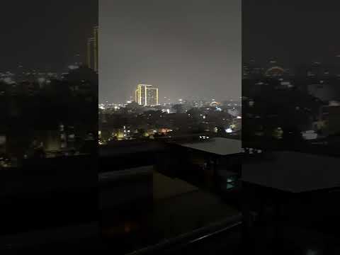 Rainy Night in Da Nang from the Rooftop Terrace
