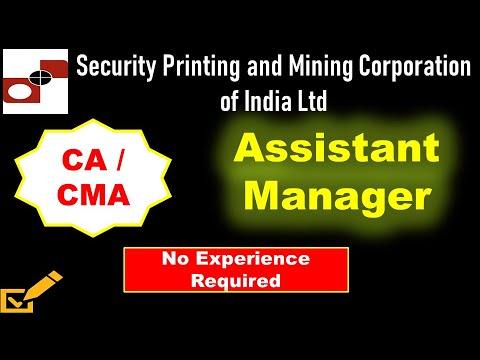 SPMCIL Assistant Manager Finance Recruitment 2022 |CA CMA Jobs | Fresher’s Jobs |