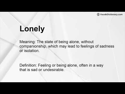 Lonely Meaning