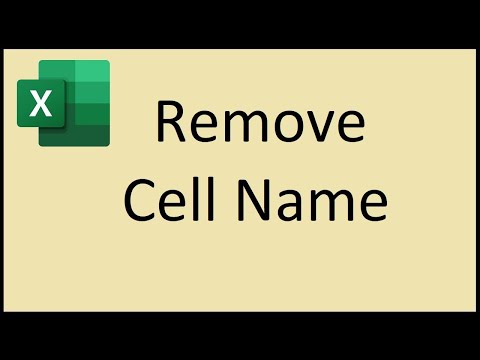 How to Delete a Cell's Name in Excel