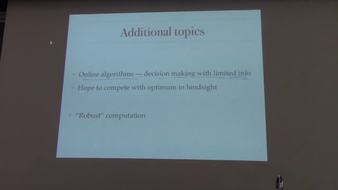 Advanced Algorithms - Fall 2017 Lecture 27