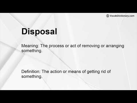 Disposal Meaning