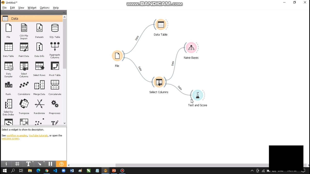Tutorial Menggunakan Orange Data Mining untuk Klasifikasi Naive Bayes