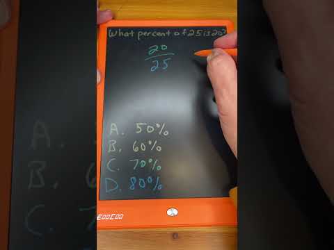 What percent of 25 is 20?