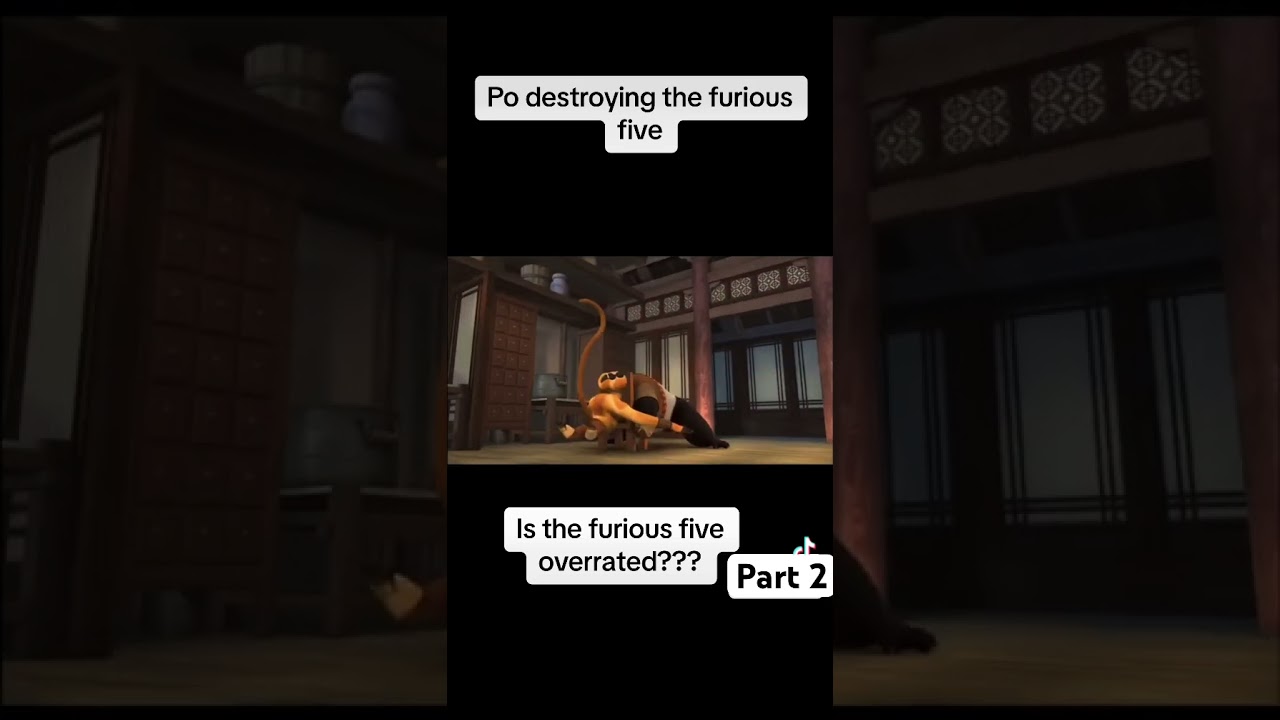 Po Beats the five again! #dreamworks #kungfupanda #po #tigeress #crane #monkey #viper #mantis #anime