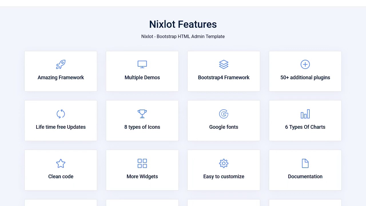 Nixlot –  HTML5 Bootstrap Admin Template