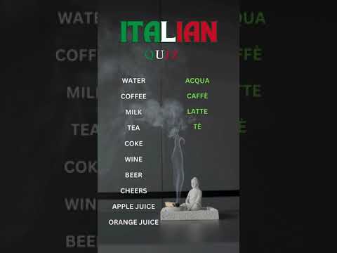 "Learn Italian: 11 Drink Names in Seconds!"