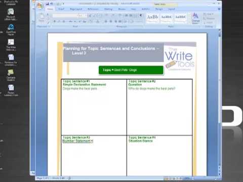 Four Types of Topic Sentences
