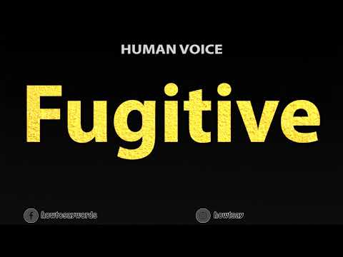 How To Pronounce Fugitive