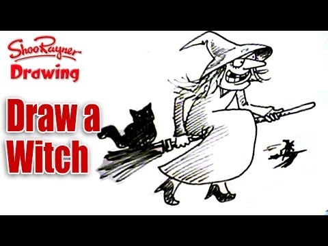 How to draw a Halloween Witch – Shoo Rayner