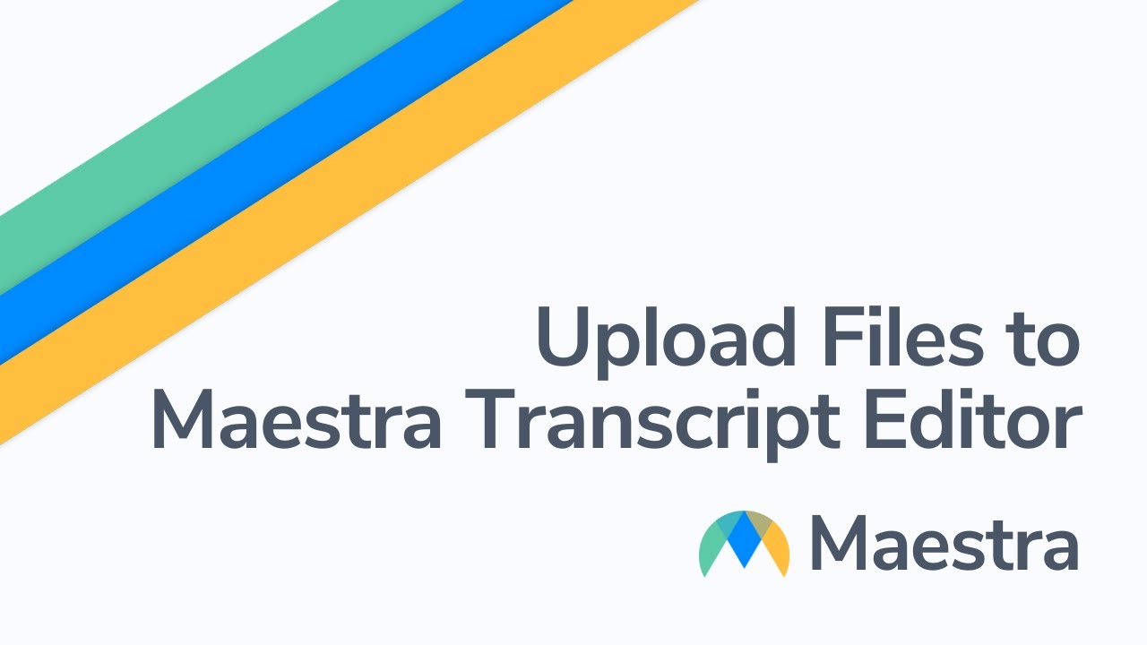 How to use Maestra Transcript Editor