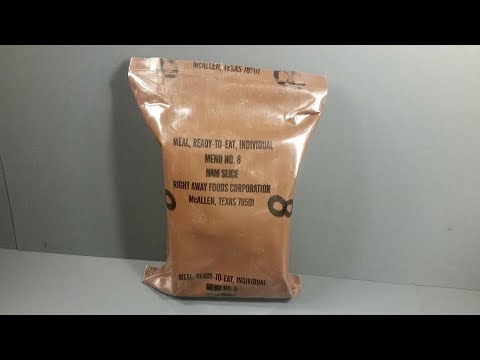 1992 MRE Ham Slice Vintage Ration Review Meal Ready to Eat Tasting Test