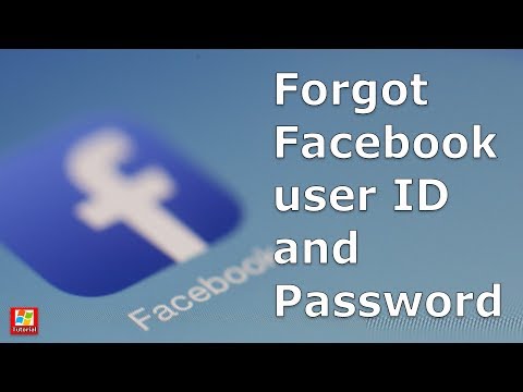 What to do if you forgot your Facebook user id and password both