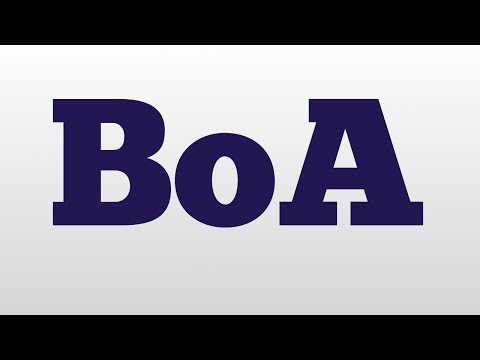 BoA meaning and pronunciation